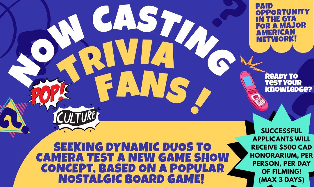 Trivia Fans in Toronto, Ontario, Canada for Game Show